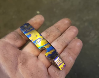 Titanium Damascus Bar - Etsy