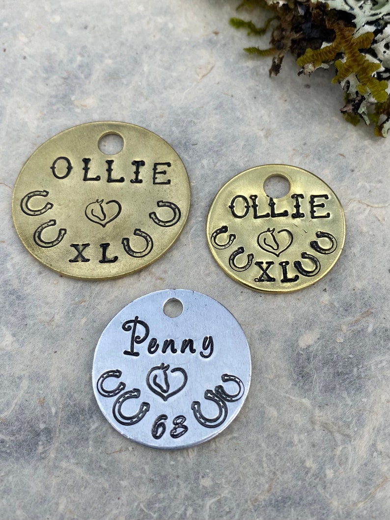 Custom Horse Name Tag for Tack & Gear | Personalized Aluminum or Brass ...