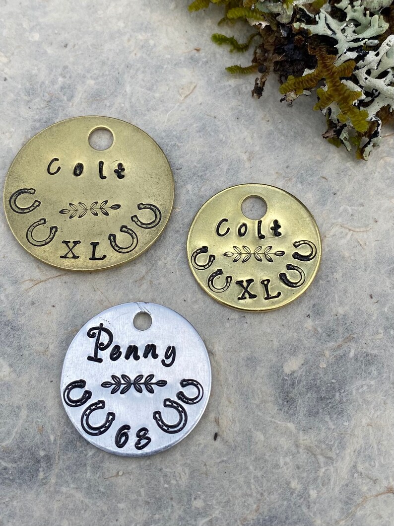 Custom Horse Name Tag for Tack & Gear | Personalized Aluminum or Brass ...