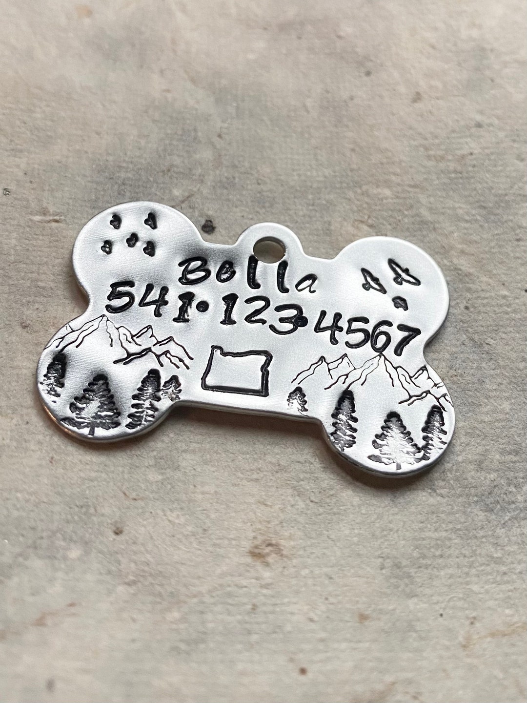 State dog tag / 1CSB / personalized dog tag / pet ID tag, mountain dog ...