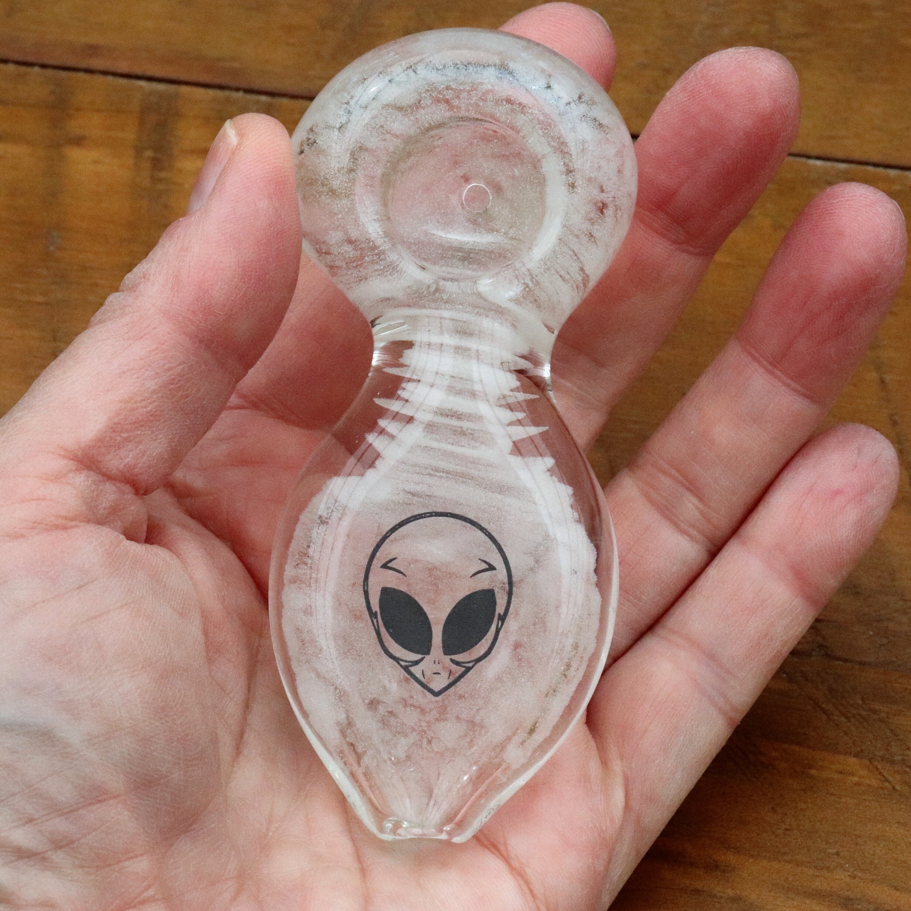 The Chubby Alien Flat Stem Pipe Alien Head Pipe Glow in the | Etsy