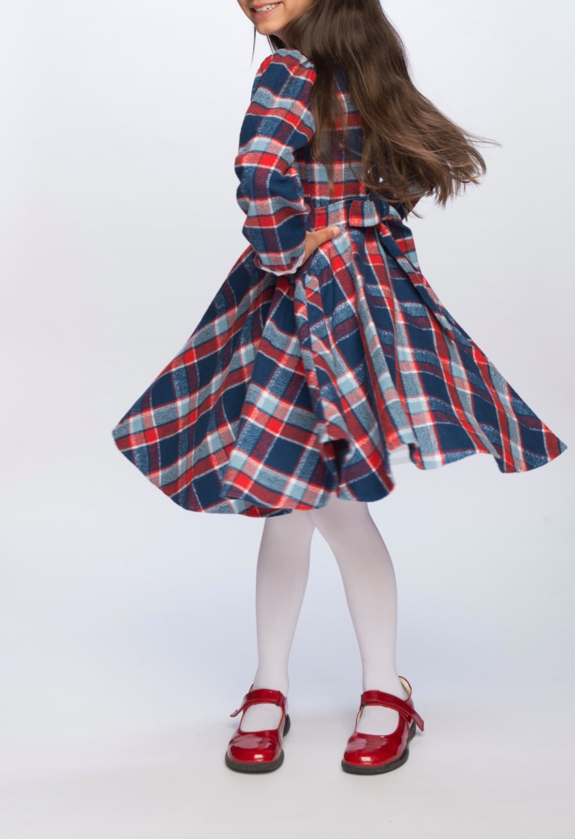 Vintage Inspired Girl Dress - Soft Plaid Flannel - Etsy
