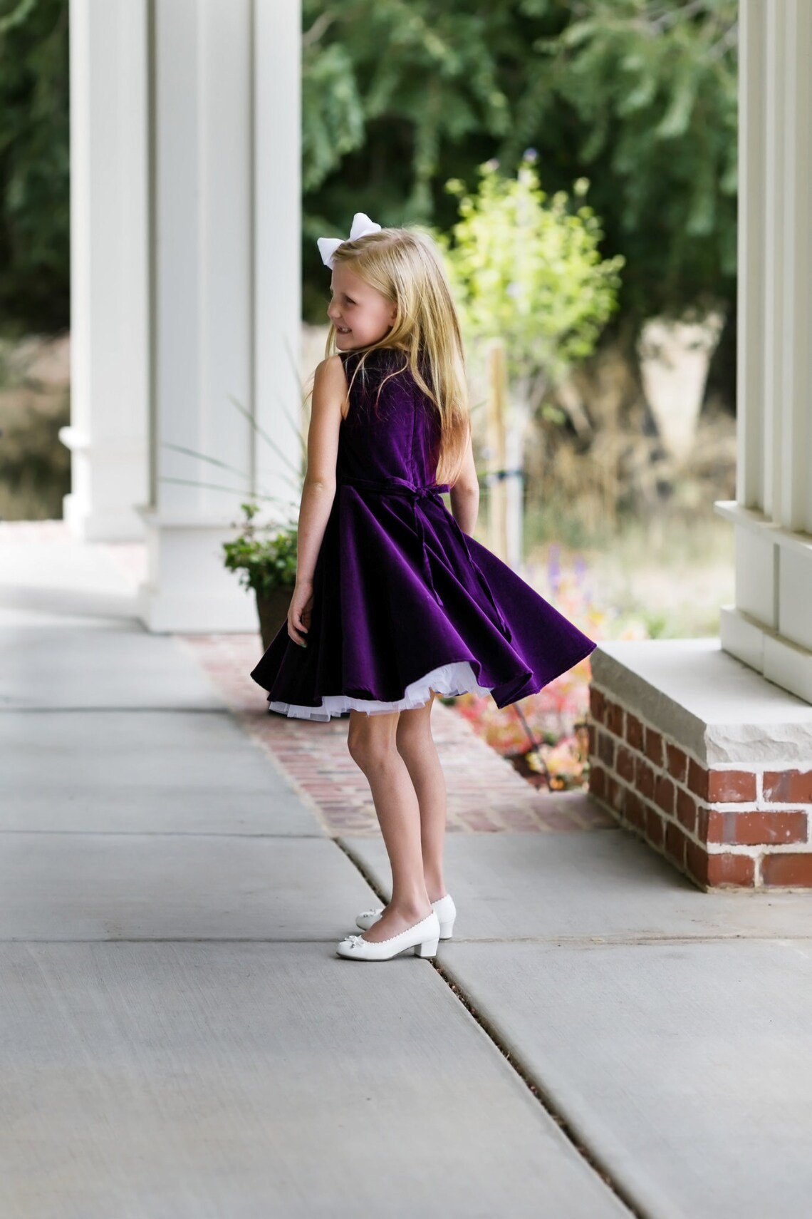 Girl Red Velvet Dress - Etsy