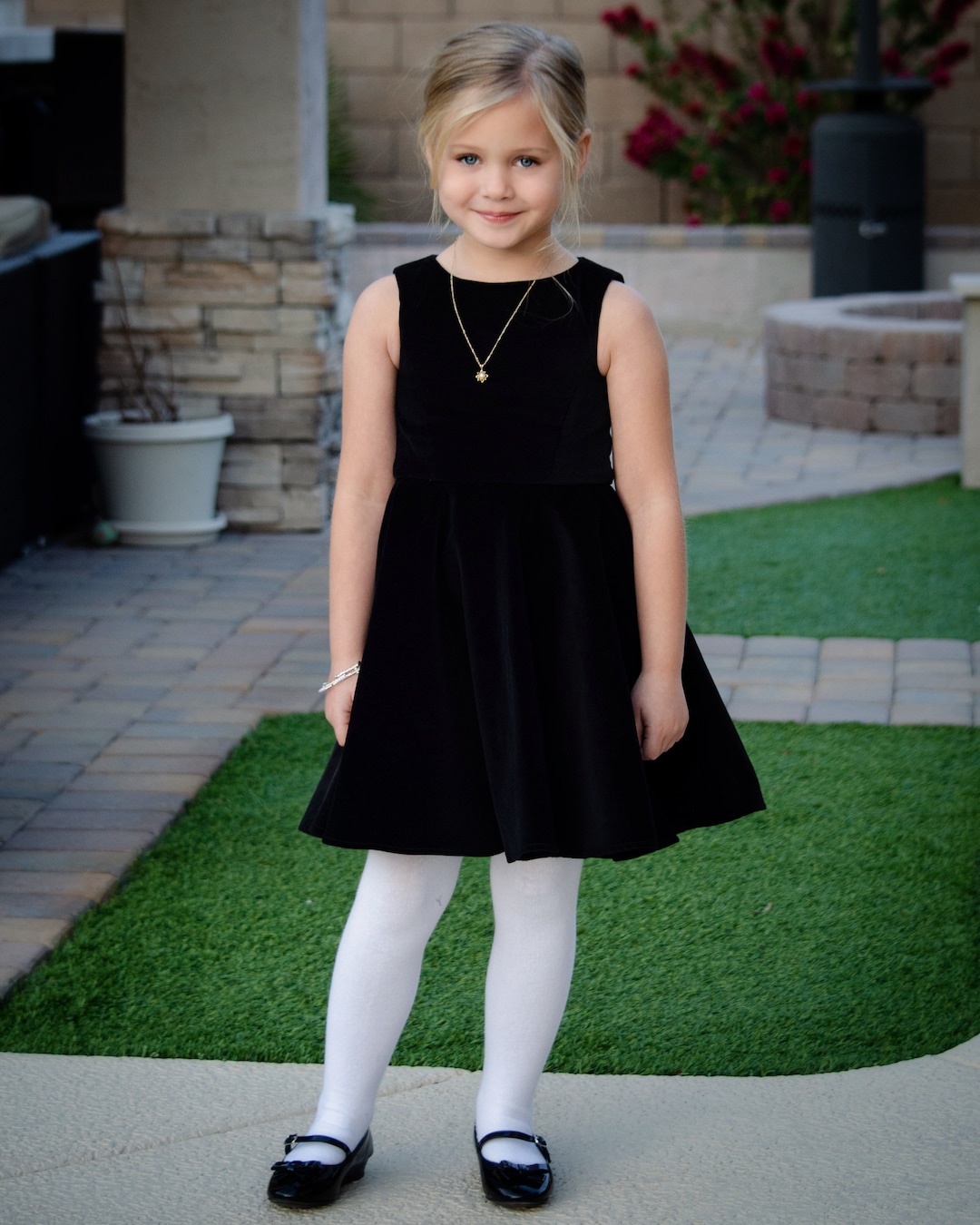 Girl Black Velvet Dress - Etsy