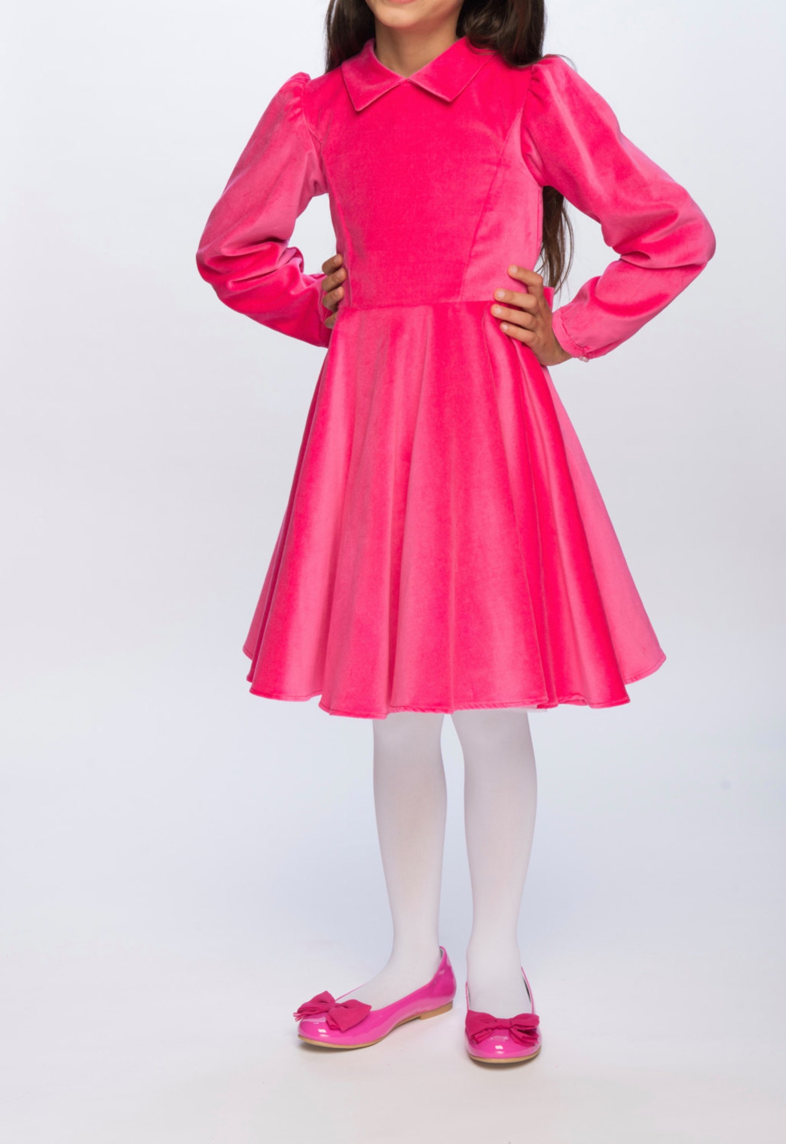 Vintage Inspired Girl Dress - Pink Velvet Dress, Royal Gatherings - Etsy