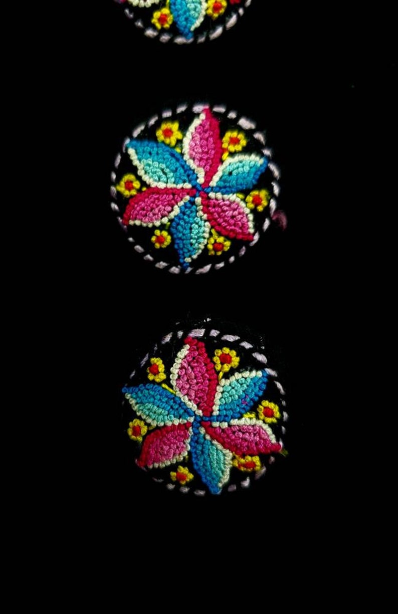 Embroidered Buttons Handcrafted Buttonsbuttons With - Etsy