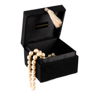 Silk Rosary Box With Lid, Small Prayer Box, Maltese Cross Decorative ...