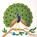 Peacock Wall Art, Peacock Tapestry, Peacock Embroidery Art, Peacock ...