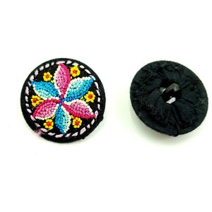 Embroidered Buttons, Handcrafted Buttons,buttons With Embroidery ...
