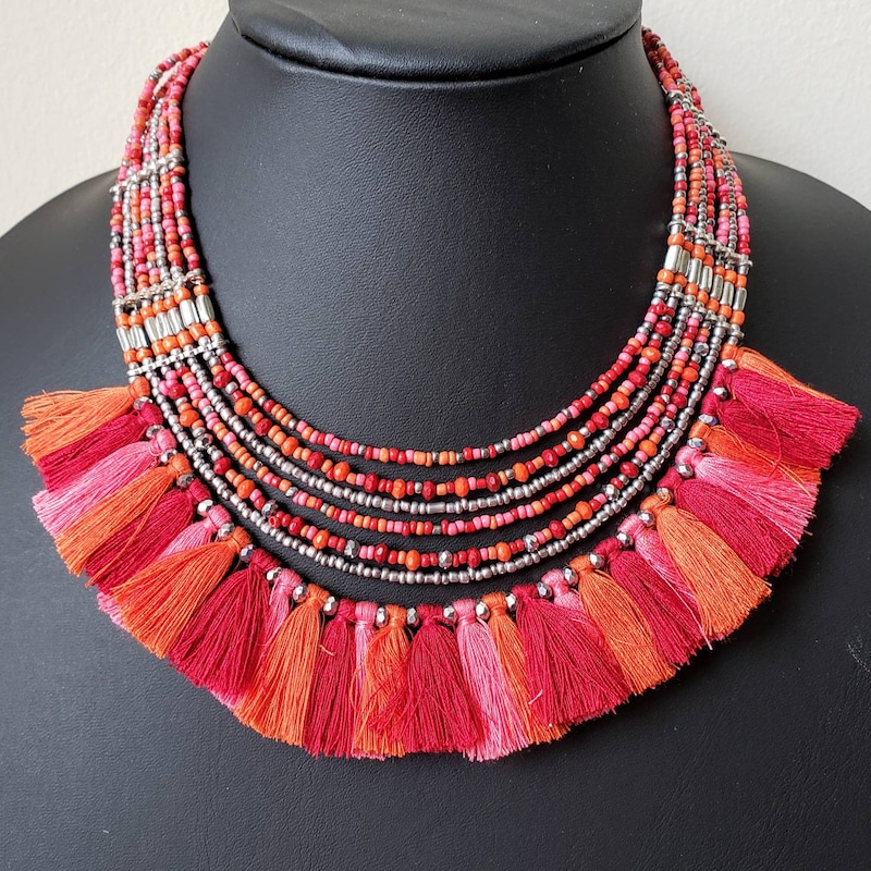 Fringe Necklace - Etsy