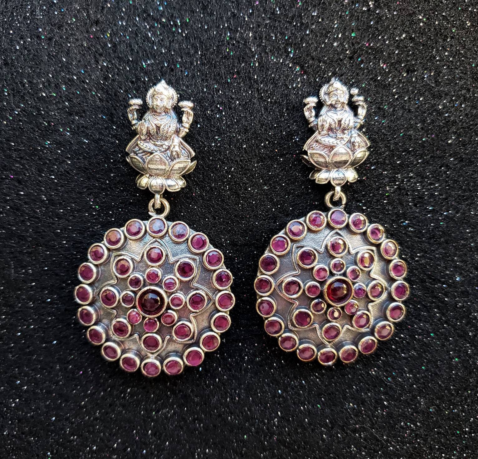 Indian jewelry, Indian earrings, Lakshmi jewelry, Lakshmi earrings ...