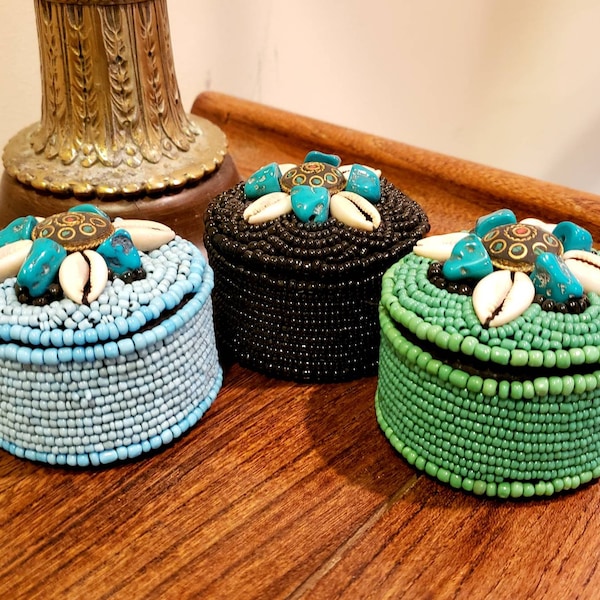 Beaded Cowrie Box - Etsy