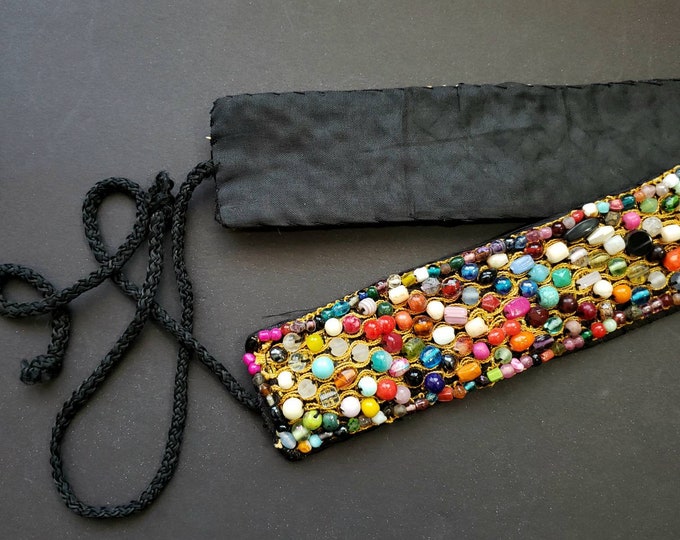 Hand Crafted Colorful Bead Belt, Vintage Inspired Beaded Belt, Couture ...