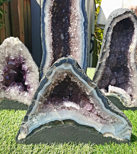 Amethyst Agate Geode Church 5.6kg Boho Chic Decor Statement Piece Crystal Cave Blue Agate Surround Cluster Formation Etsy UK