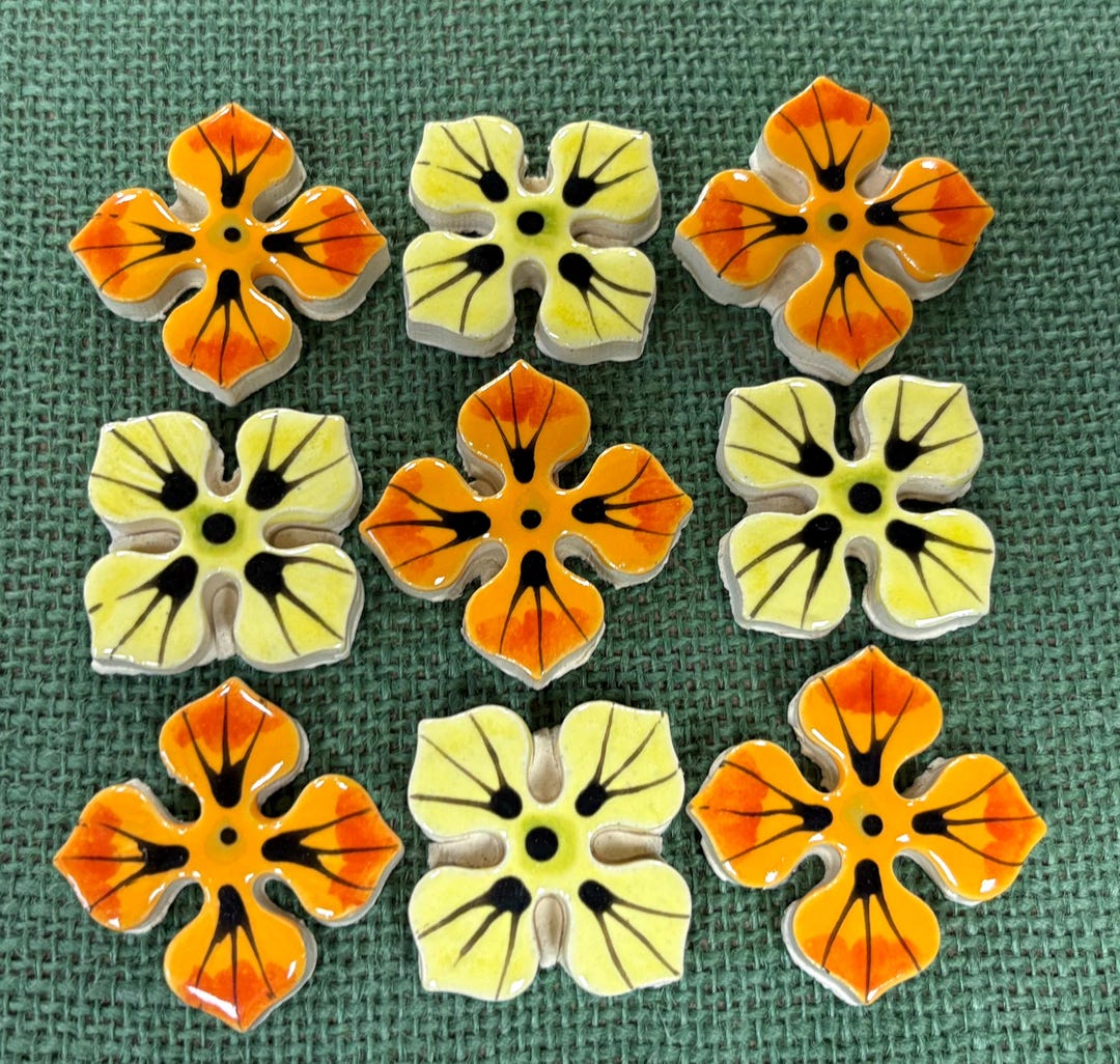 Orange and Yellow Border Tiles for Mosaic 4 - Etsy