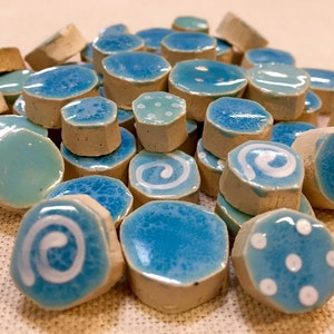 Green Handmade Ceramic Mosaic Tile Variety Pack 4 - Etsy