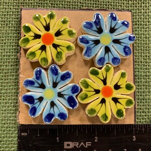 Mosaic Tile Flower Pack- Green and Blue -3” - Etsy