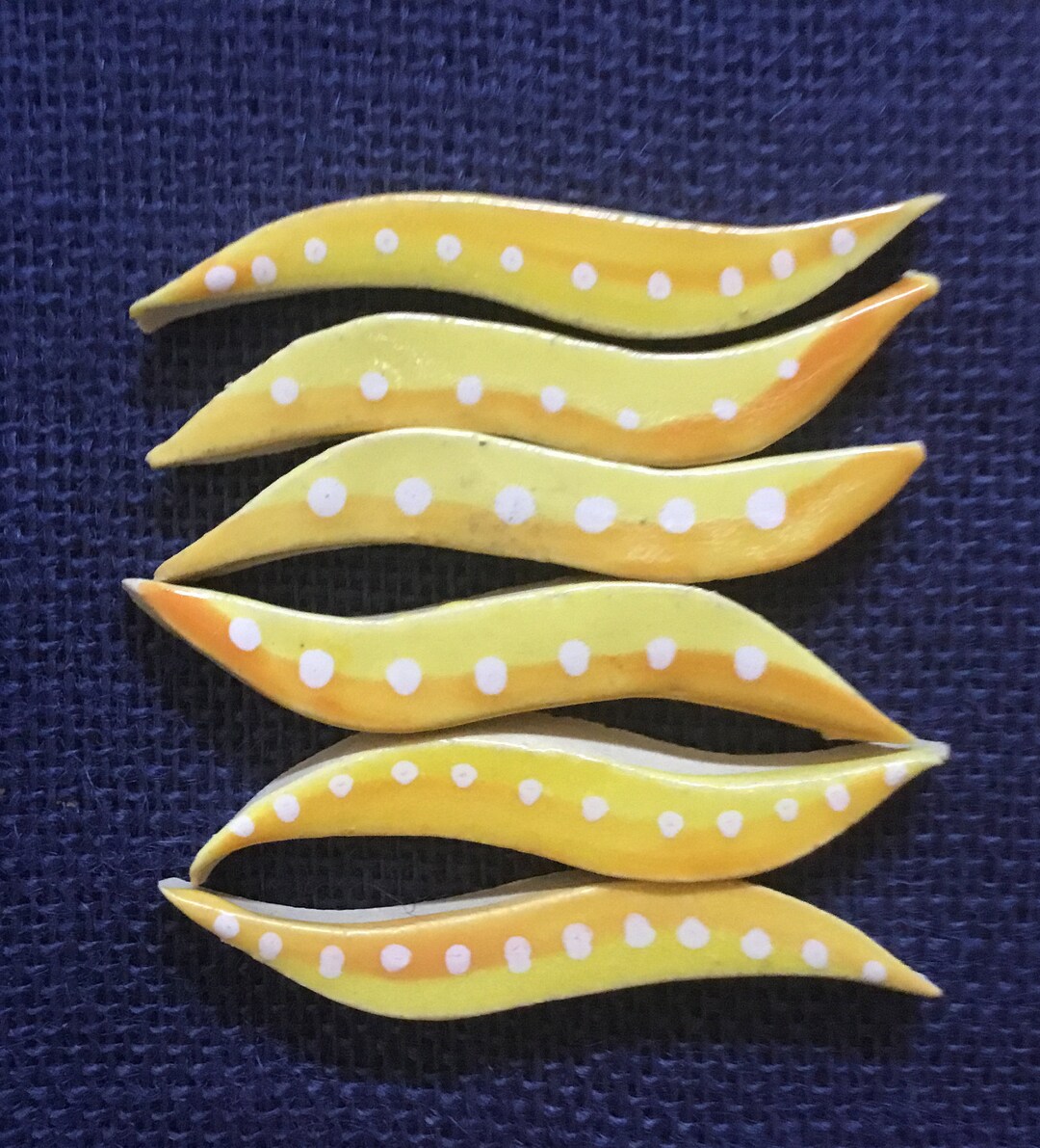 Yellow and Orange Vines Handmade Ceramic Mosaic Tile Pack 4 - Etsy