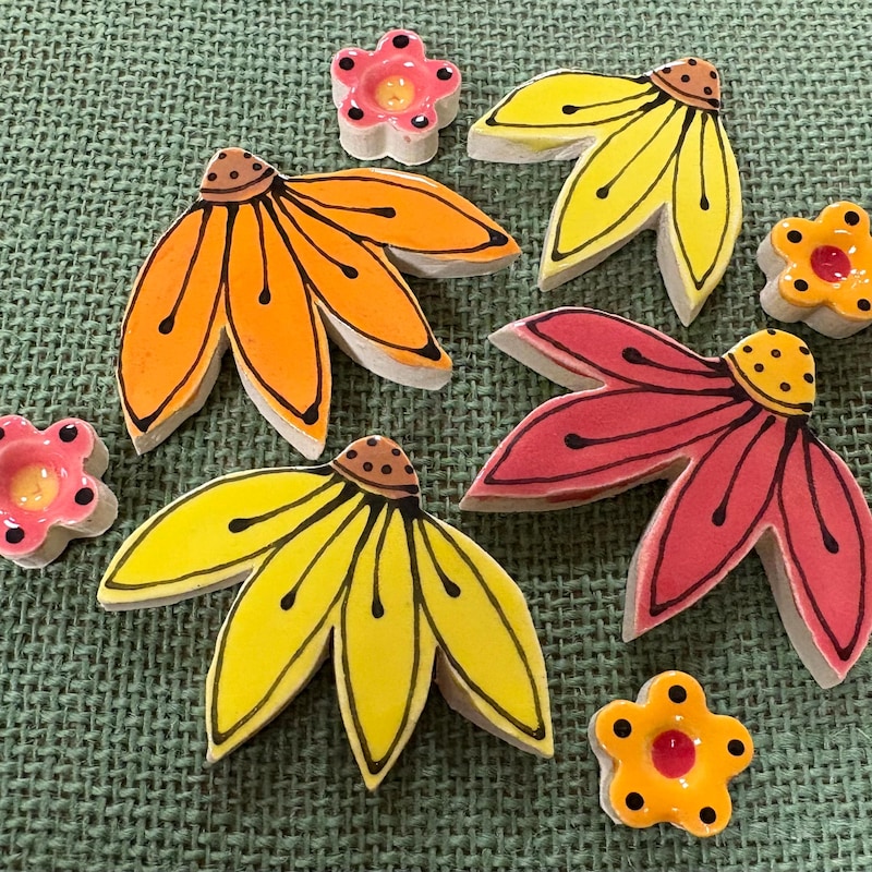 Coneflower Tiles - Etsy