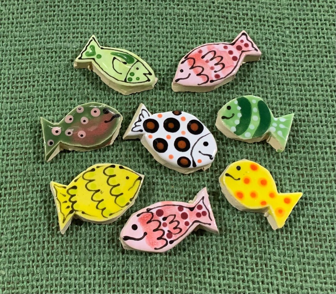 Tiny Fish Fish Mosaic Tile Pack 3 set 1 - Etsy