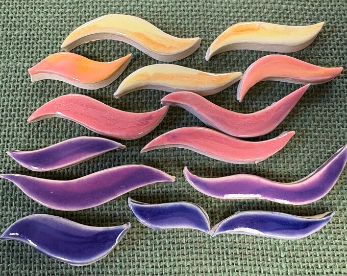 Sunset Colored Tile Swooshes- 4” - Etsy