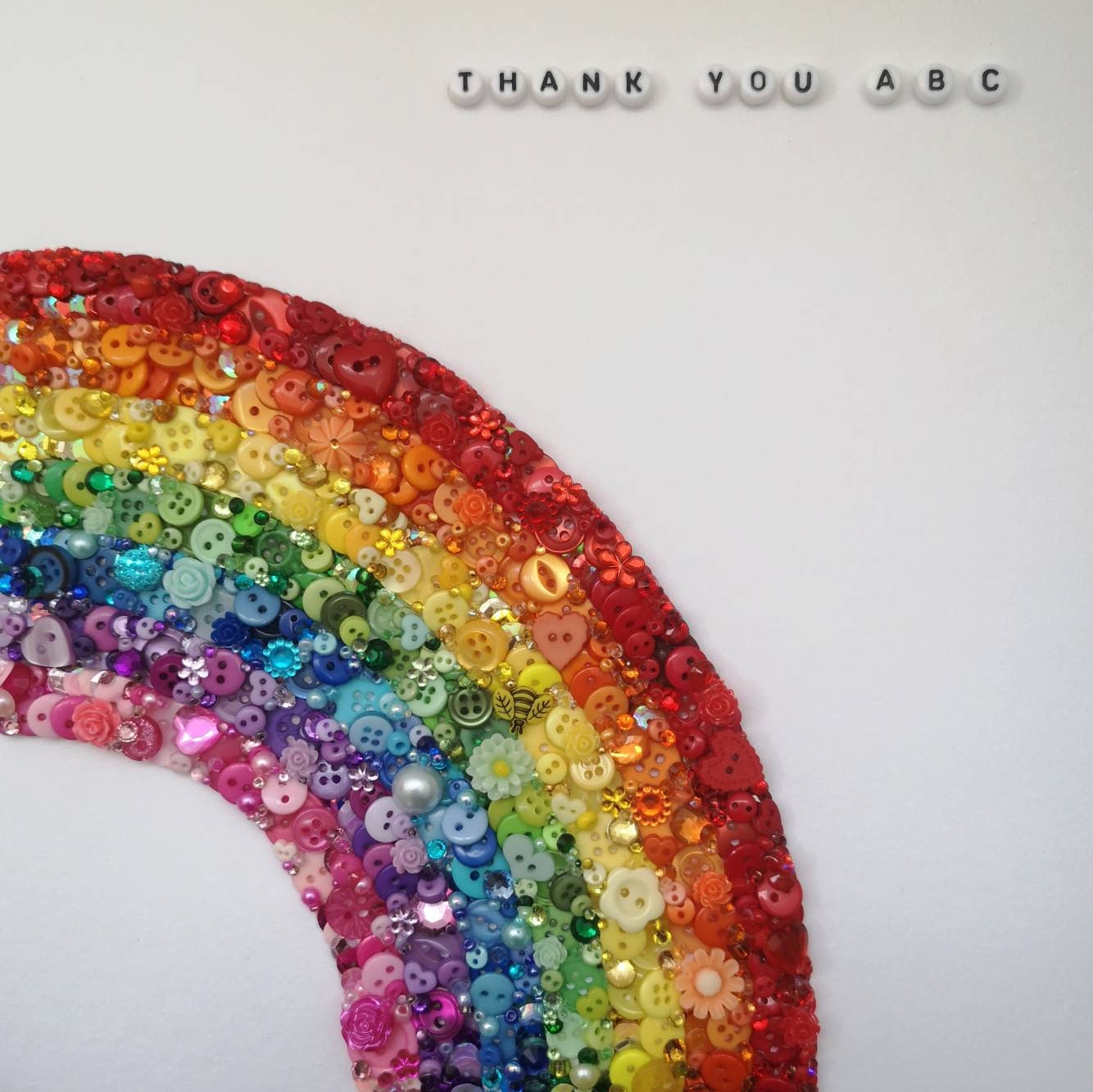 Rainbow Button Art Picture Home Decor Rainbow Nursery Decor - Etsy
