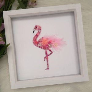 Flamingo Art, Button Art Picture, Home Decor, Nursery Decor ...