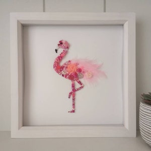Flamingo Art, Button Art Picture, Home Decor, Nursery Decor ...