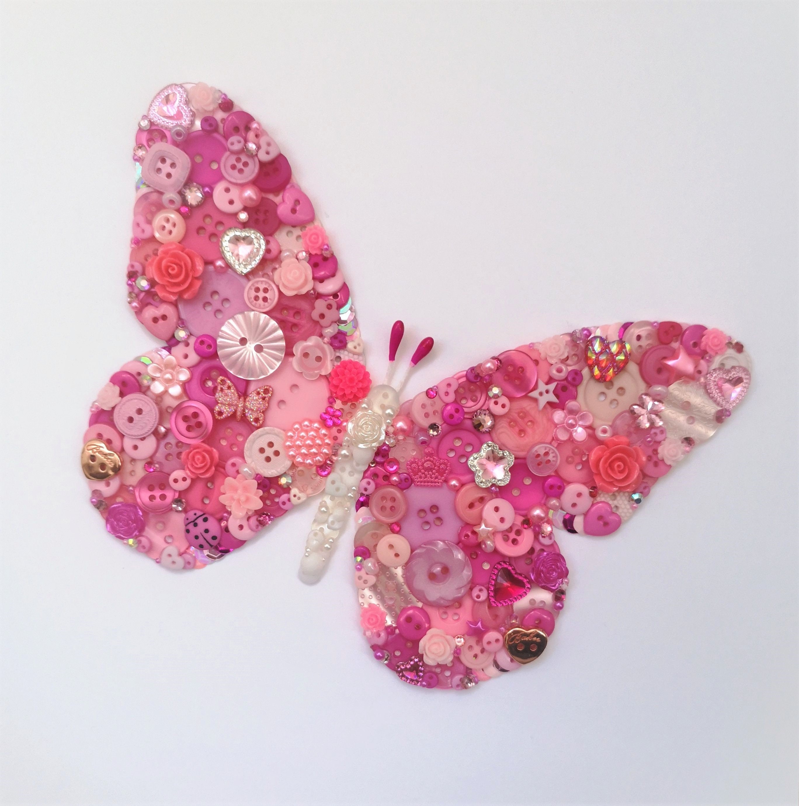 Button Art Butterfly Picture. Home Decor Personalised Gifts | Etsy