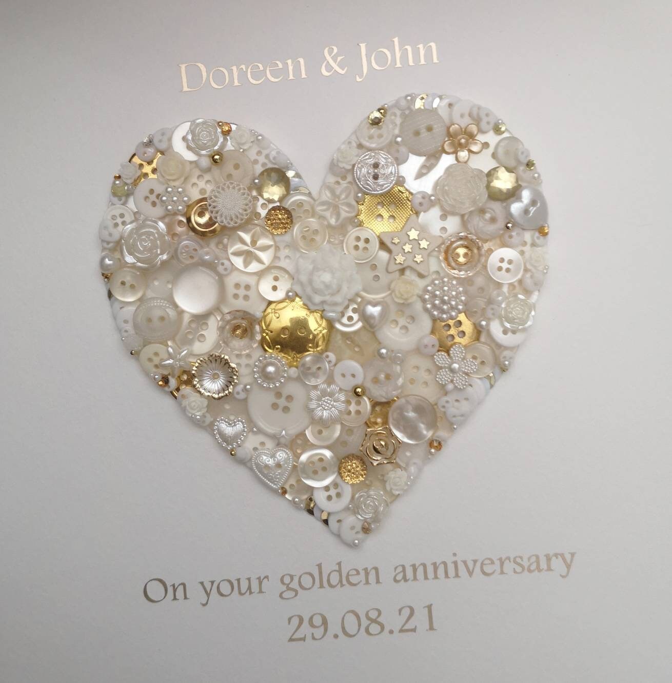 Golden Wedding Anniversary Button Art Golden Anniversary - Etsy