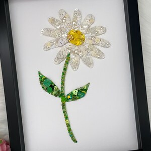 Daisy Button Art Picture, Bespoke Wall Art, Home Decor, Personalised ...