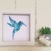 Hummingbird Button Art Picture, Home and Nursery Decor, Unique Wall Art ...