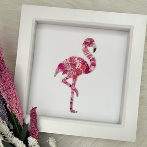 Flamingo Art, Button Art Picture, Flamingo Gifts, Home Decor, Nursery ...