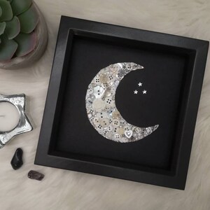 Button Moon Art Picture. Mini Button Moon, Space Art, Personalised ...