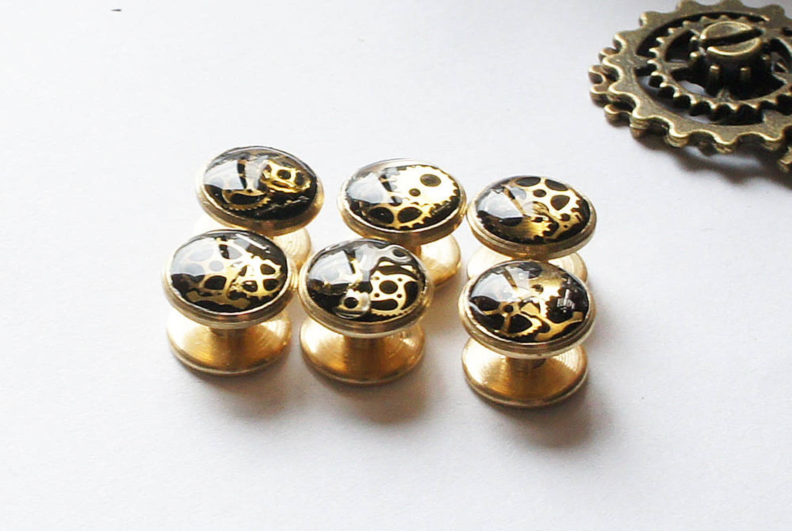 Tuxedo Shirt Stud, Steampunk Shirt Studs, Wedding Jewelry, Tuxedo Stud ...