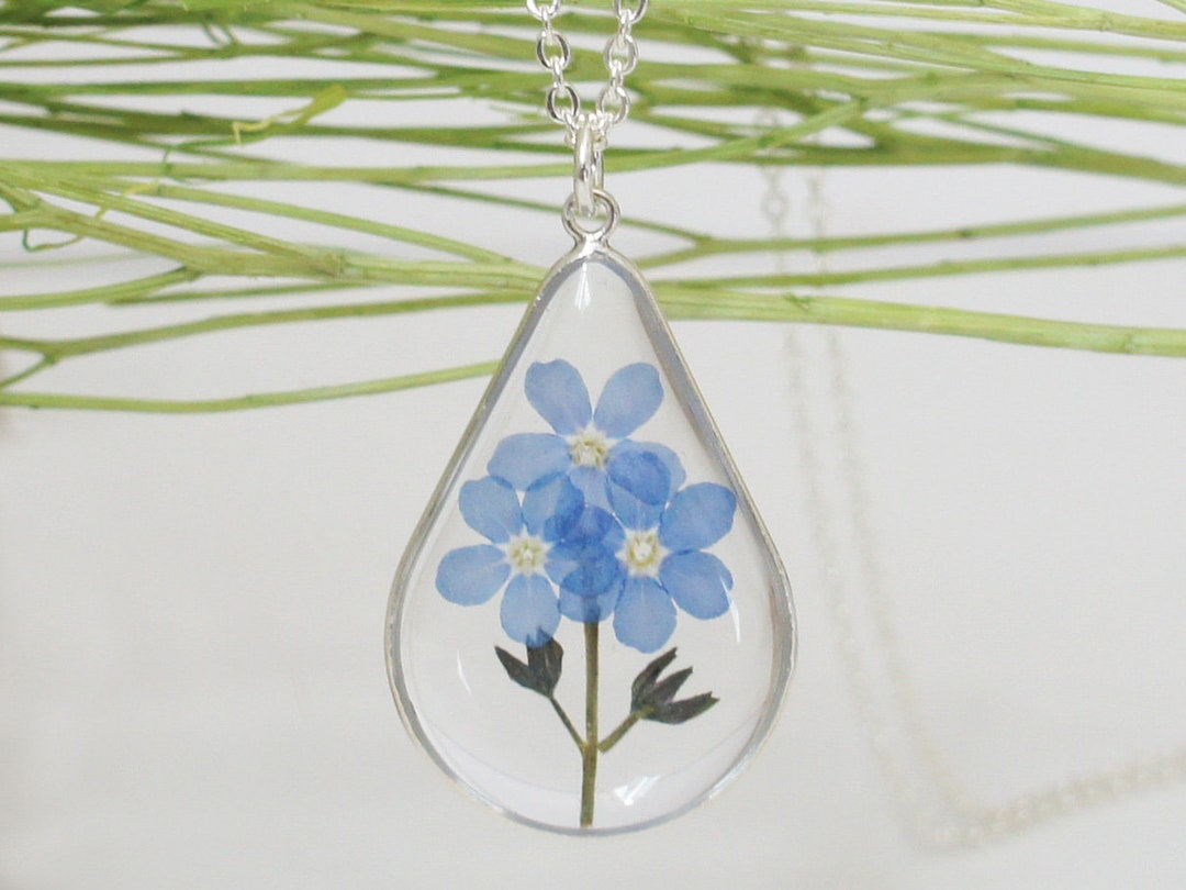 Forget Me Not Jewelry, Forget Me Not Necklace, Sterling Silver Chain ...