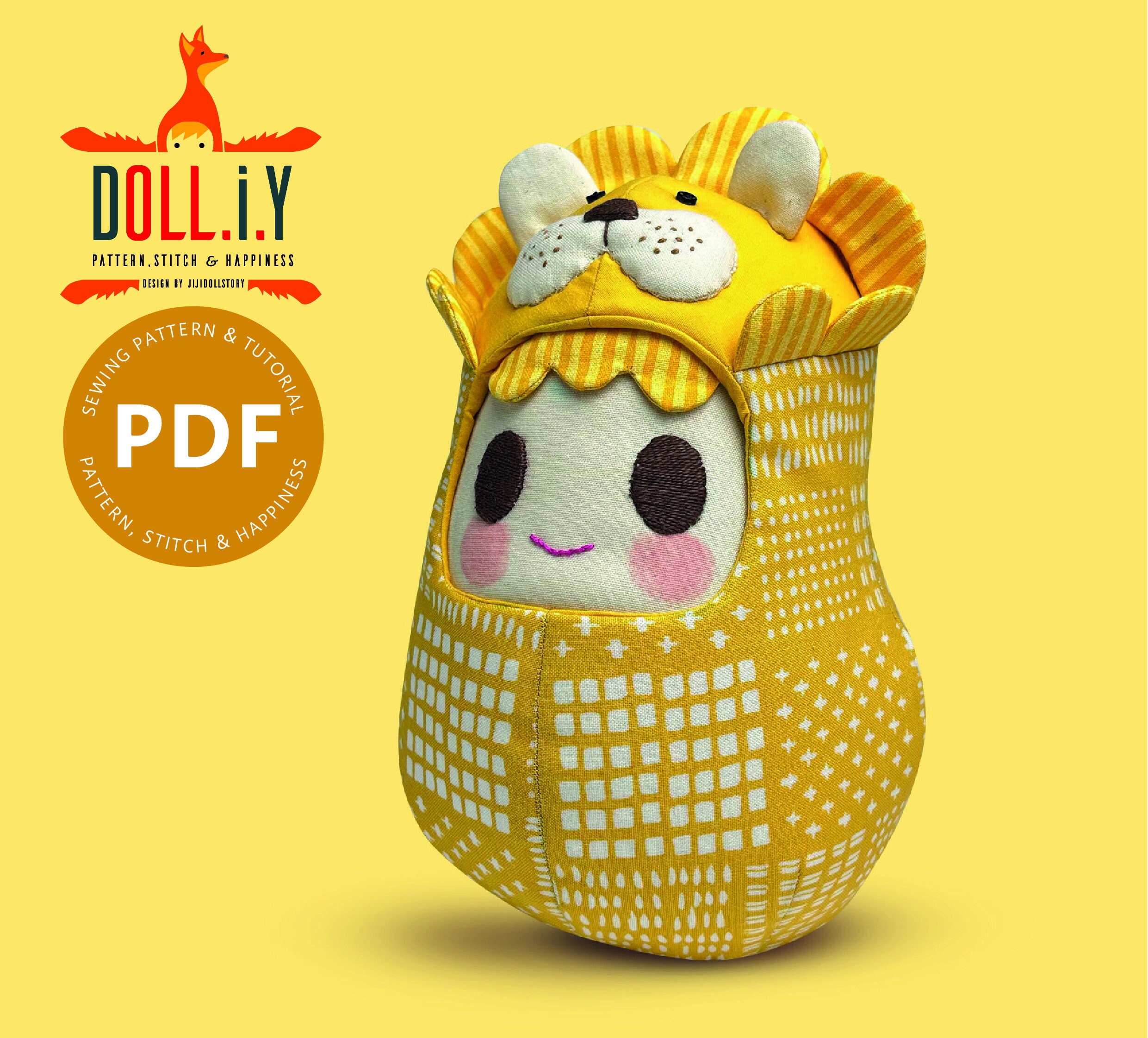 Lion King Doll Pattern Doll Sewing Pattern, Digital Pattern Download ...