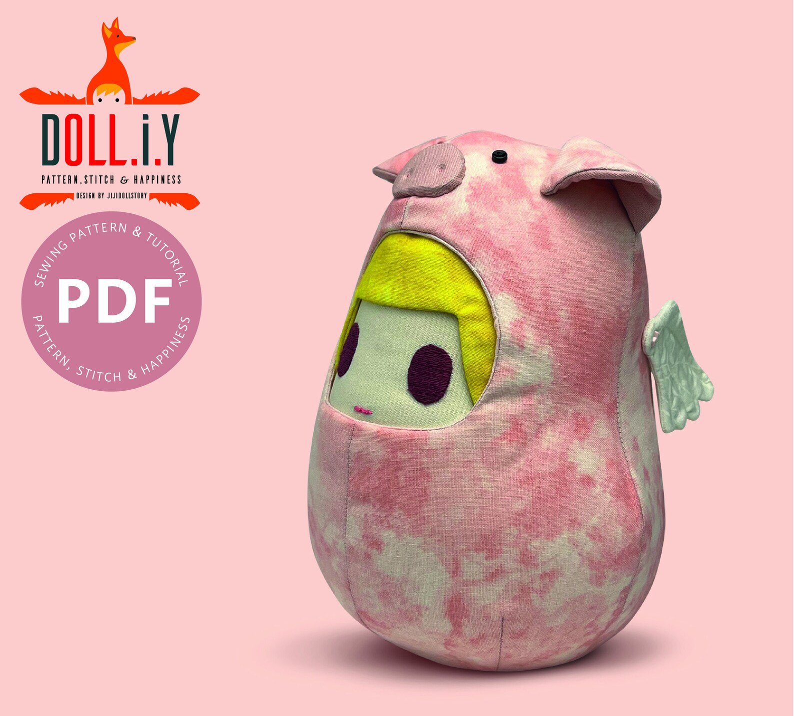 Piggy Doll Pattern Doll Sewing Pattern Digital Pattern - Etsy