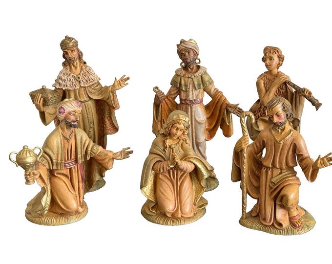 Vintage Italian Fontanini Christmas Nativity Figurines Marked Italy - Etsy