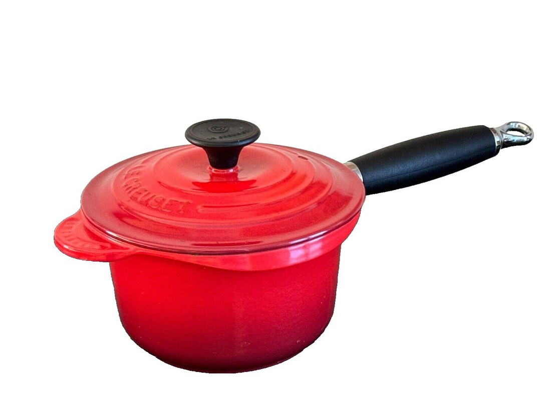 Vintage Le Creuset France Red Enameled Cast Iron #16 Saucepan - Etsy