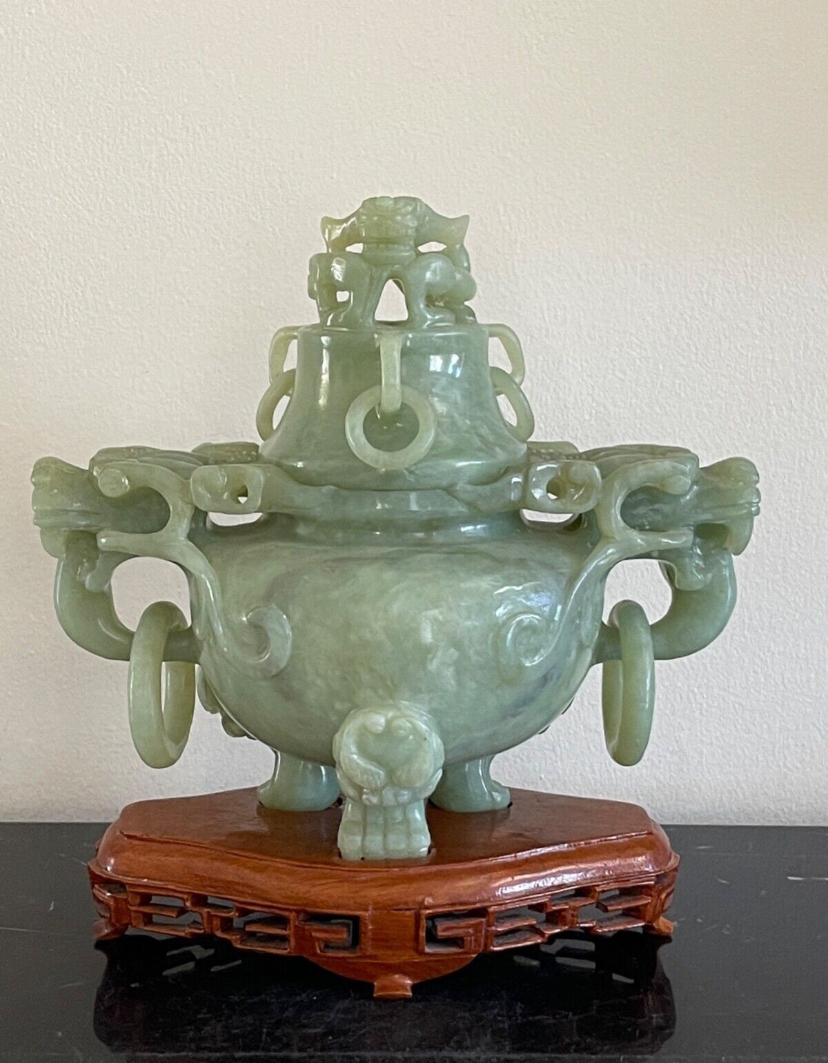 Superb Detailed Antique Chinese Hand Carved Jade Dragons - Etsy