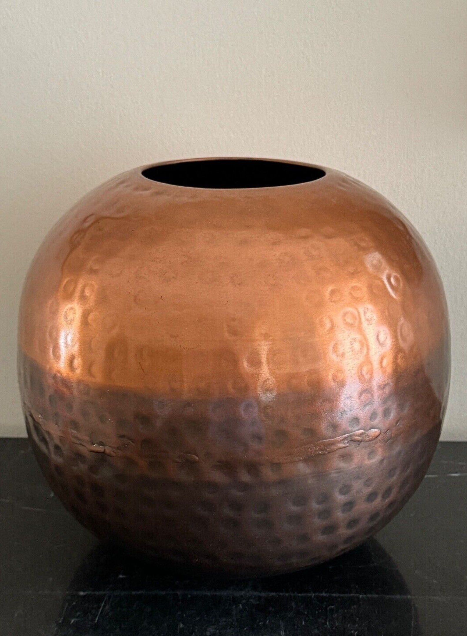 Vintage Hand Hammered Copper Metal Decorative Vase - Etsy