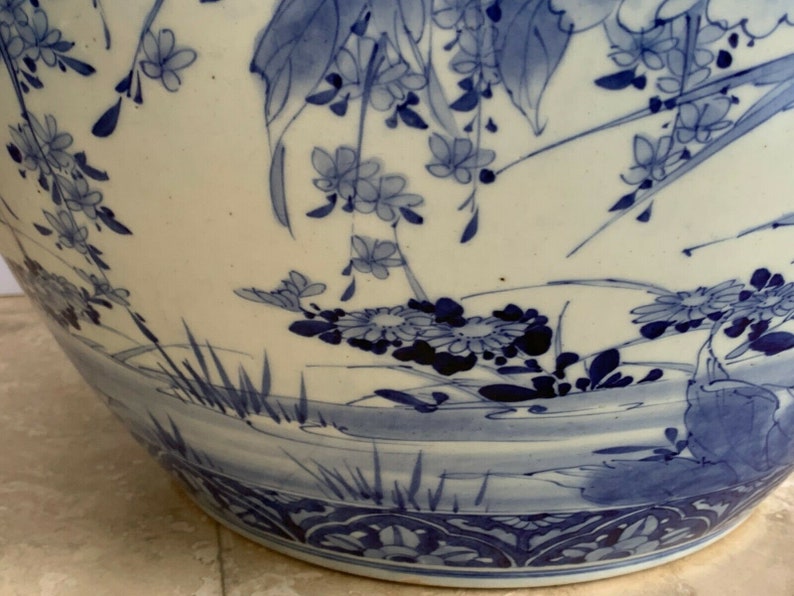 Impressive Old Chinese Blue & White Porcelain Birds Floral - Etsy