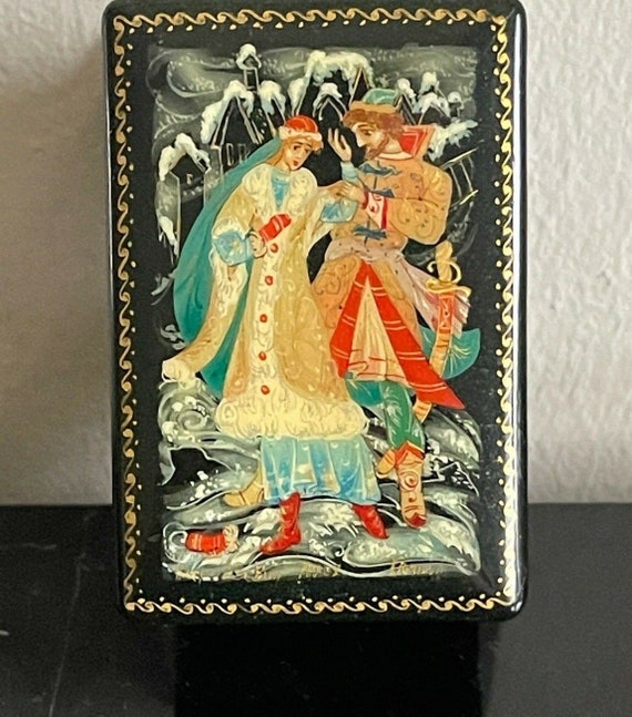 Collectible Russian Boxes Vintage Russian Lacquer Box Gem