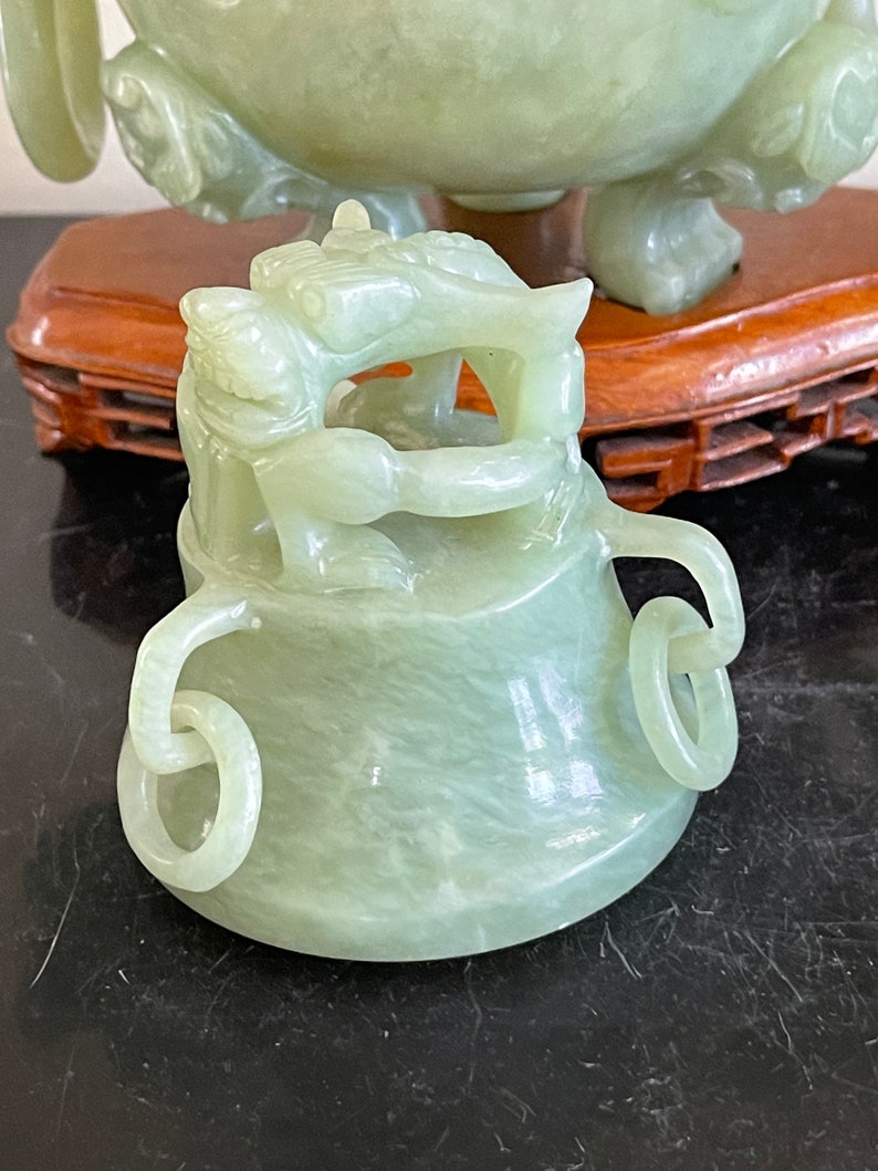 Superb Detailed Antique Chinese Hand Carved Jade Dragons - Etsy