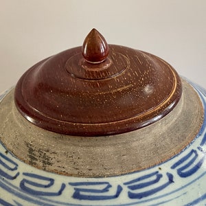 Antique Chinese Blue & White Double Happiness Pottery Ginger Jar Jian ...