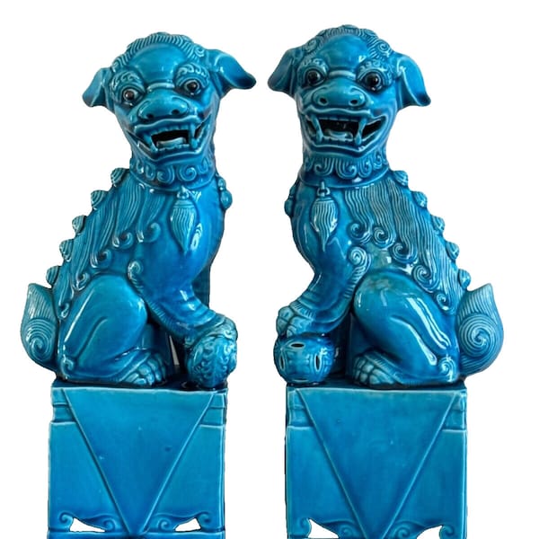 Turquoise Foo Dogs - Etsy