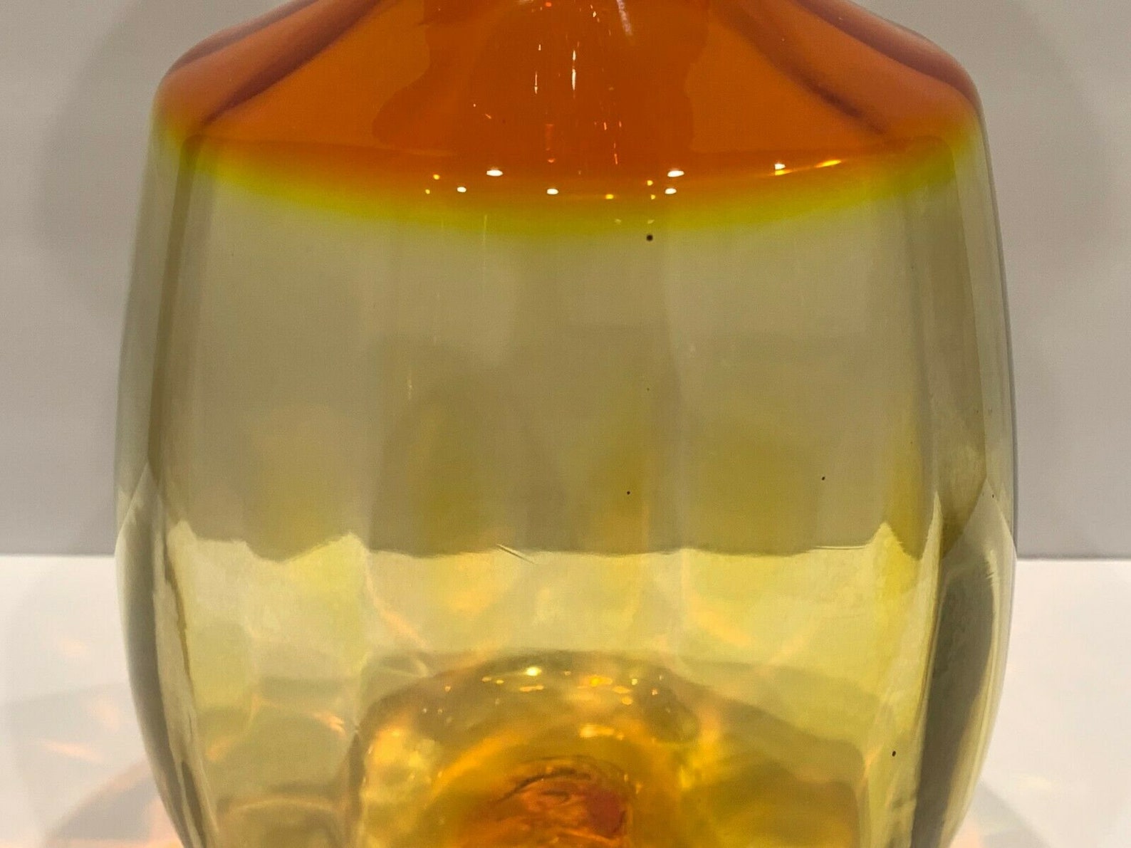 Blenko 6416 Joel Meyers Modern Designtangerine Amberina Glass - Etsy