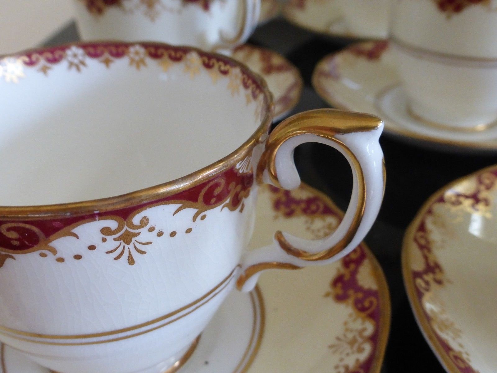 Vintage Crown Staffordshire Porcelain Set of 9 Cups and | Etsy