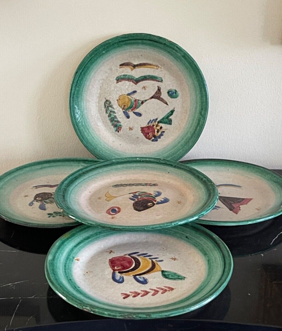 Vintage Italian ICS Ceramic Gambone Era Hand Painted Fish Plates - Etsy